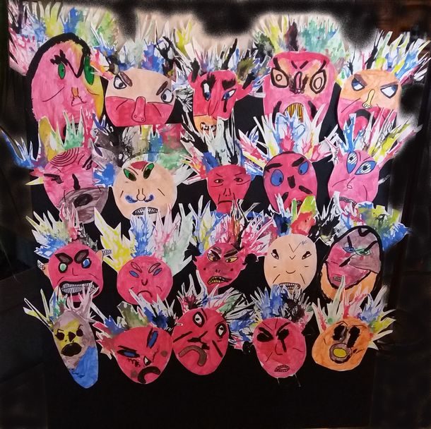 Arts visuels : Rouge de colère - Site de l'école Saint Antoine de Ballots